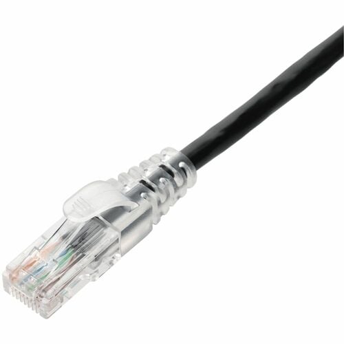 5FT BLACK CAT6 UTP PVC SNAGLESS EASY CLEAR BOOT TAA PATCH