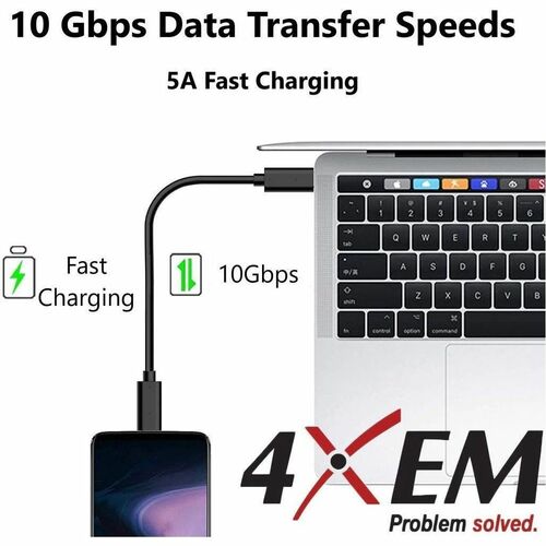 4XEM 65W 6FT USB-C to USB-C Laptop Triple USB GaN Charging Kit - with ...