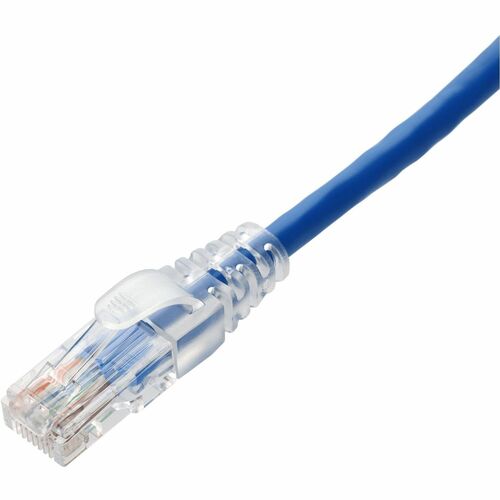 8FT BLUE CAT6A UTP PVC SNAGLESS BUBBLE BOOT TAA