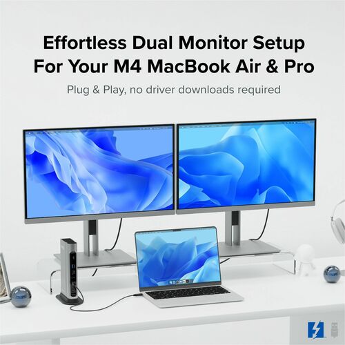 PLUGABLE TBT4 QUAD DOCK 100W THUNDERBOLT 4 QUAD DOCKING STATION