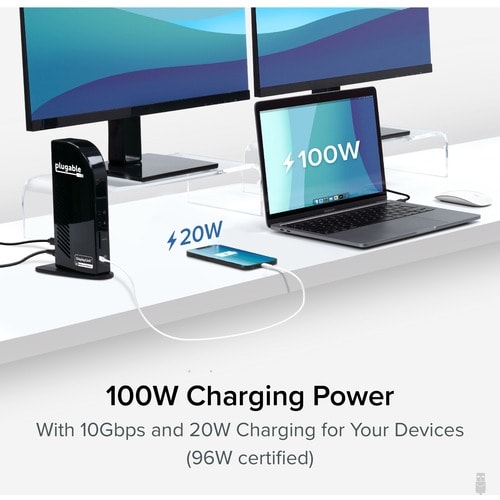 PLUGABLE UD-ULTC4K USB-C 4K TRIPLE DISPLAY DOCK W/ PD
