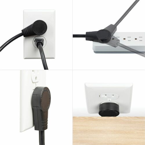 StarTech.com 3ft Power Extension Cord, Rotating Flat Plug Extension ...