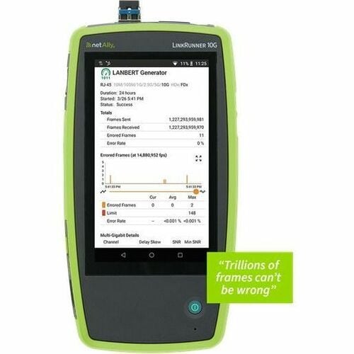 LINKRUNNER 10G ADV ENET TESTER FULL TRI-BAND W/ 1YR ALLYCARE SUP