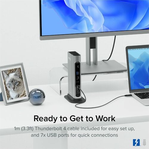PLUGABLE TBT4 QUAD DOCK 100W THUNDERBOLT 4 QUAD DOCKING STATION