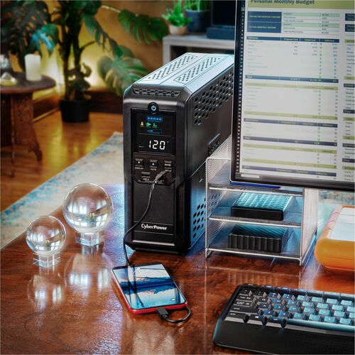 1500VA MINI-TOWER AVR UPS 12 OUT LCD SERIAL/USB