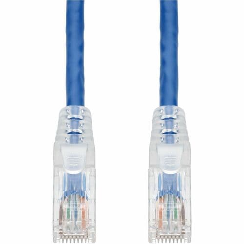 8FT BLUE CAT6A UTP PVC SNAGLESS BUBBLE BOOT TAA
